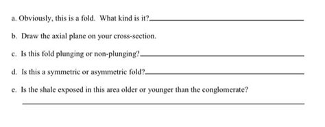 Solved Exercise Geologic Mapping This Chegg Com