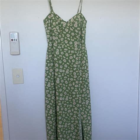 Nasty Gal Green Dress Size 8 Depop