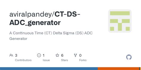 GitHub Aviralpandey CT DS ADC Generator A Continuous Time CT Delta Sigma DS ADC Generator