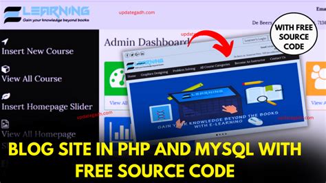 Blog Site In Php And Mysql With Free Source Code