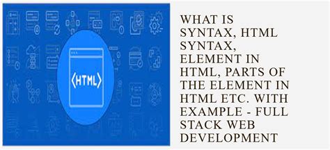 What Is Syntax Html Syntax Html Element Full Stack Development