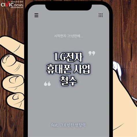 Lg전자 적자 눈덩이 휴대폰 사업 철수다른 기술에 투자 Civicnews시빅뉴스
