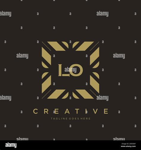 Lo Initial Letter Luxury Ornament Monogram Logo Template Vector Stock