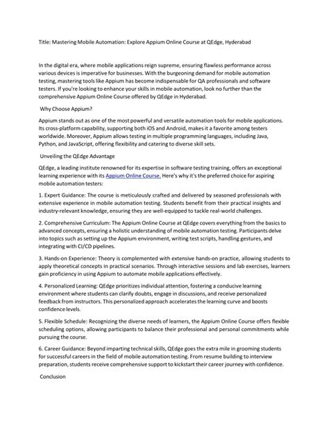 Ppt Appium Online Course Powerpoint Presentation Free Download Id