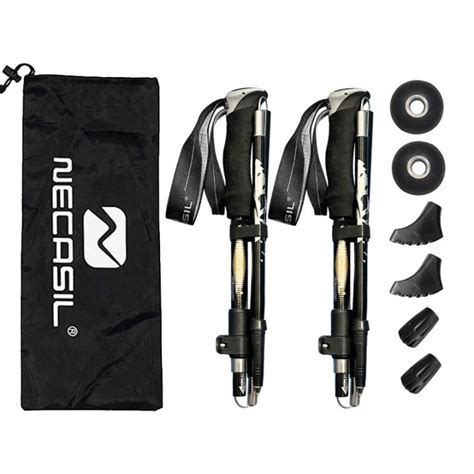 ไม้เท้าสำหรับเดินคาร์บอนเบาพิเศษไฟเบอร์พับได้สำหรับเดินป่าขนาด32 125ซม กระเป๋าคลัตช์แบบ