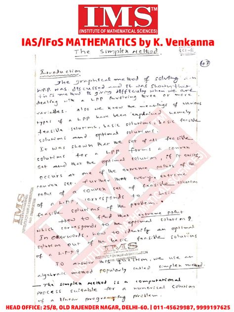 Set 2 Simplex Method Pdf