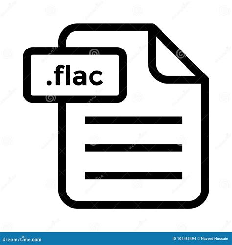 File Flac Line Icon Stock Illustration Illustration Of Idea 104425494