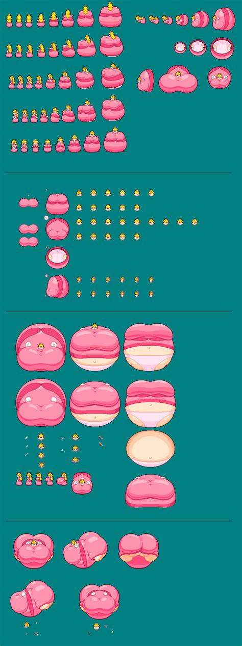 Balloon Princess Peach Sprite Sheet Extended By Starmermaid91 On