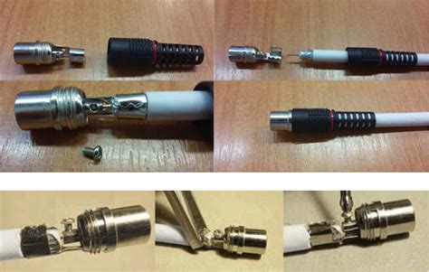 Как правильно подсоединить антенный кабель к штекеру за 2 минуты подключение F разъема