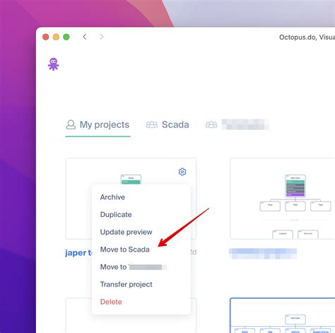 Move Project To The Team Workspace Help Center Octopus