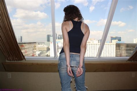 Handcuffed Tightly In Hinged Cuffs Rhandsbehindback
