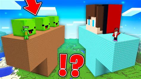Jj Diamond Golem Vs Mikey Dirt Wither Of 1000000 Blocks In Minecraft