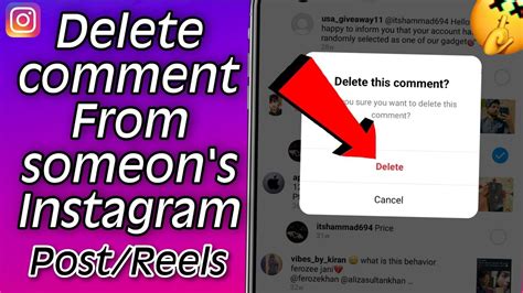 How To Delete Your Comment On Someones Instagram Postreels Youtube