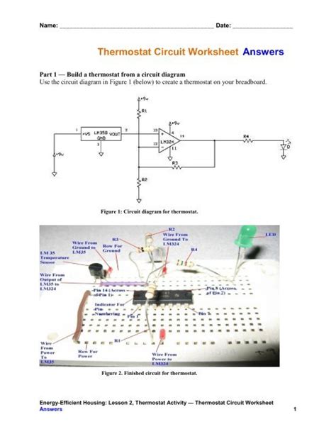 Circuit Diagram Worksheet Part 1 Answers Circuit Diagram