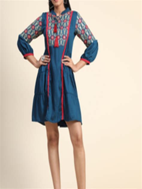 Buy Growish Ethnic Motifs A Line Dress Dresses For Women 24720794