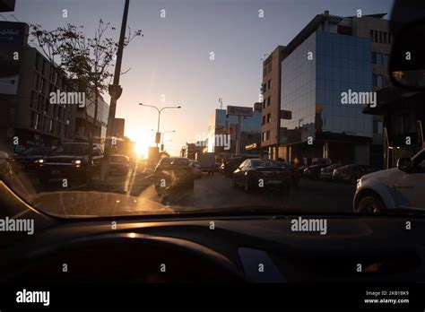 Amman Jordan Thursday October 18 2022 Traffic At Sunset In Amman