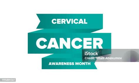 자궁 경부암 인식의 달 1 월에 연간 축 하 여성 건강 관리 소녀 연대 암 예방 여성 질병 의료 의료 개념 포스터 배너 및 배경 벡터 0명에 대한 스톡 벡터 아트 및 기타