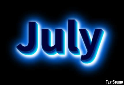 July Text Effect And Logo Design Event