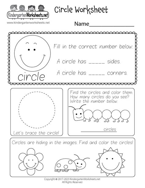 Circle Shape Circle Worksheets For Preschool Circle Shape Ac