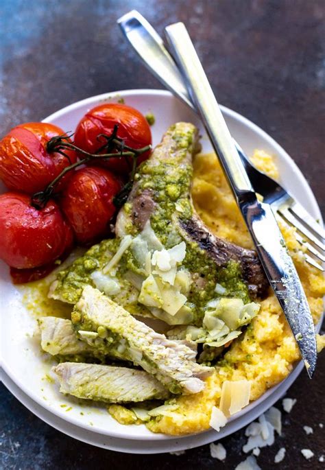 Oven Baked Pesto Pork Chops Wonkywonderful