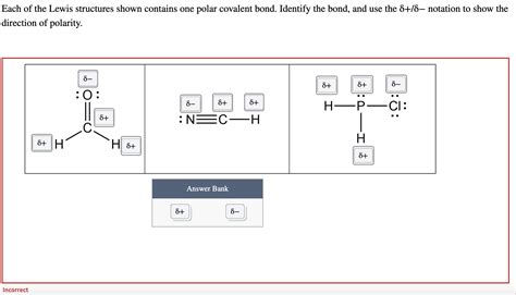 Solved Each Of The Lewis Structures Shown Contains One Polar