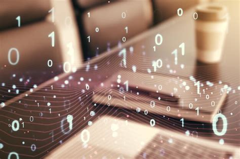 Premium Photo Creative Abstract Binary Code Hologram On Modern Computer Background Ai And