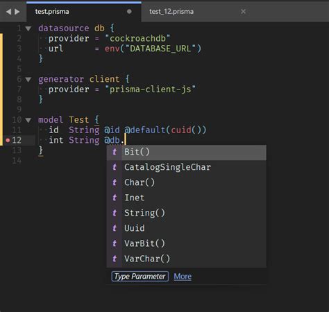 No Suggestion While Typing Native Type Names · Issue 1195 · Prismalanguage Tools · Github