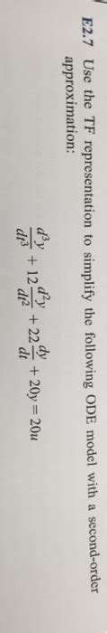 Use The TF Representation To Simplify The Following Chegg