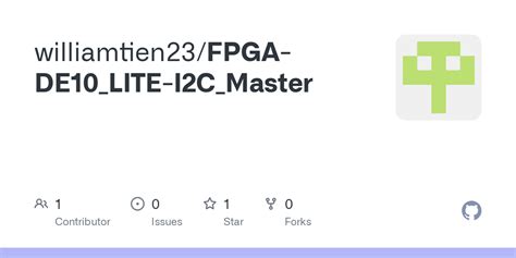 Github Williamtien23fpga De10lite I2cmaster