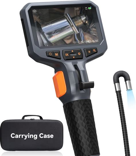 Two Way Articulating Borescope With Light Teslong 4 5 Inch Ips Endoscope Inspection Camera With