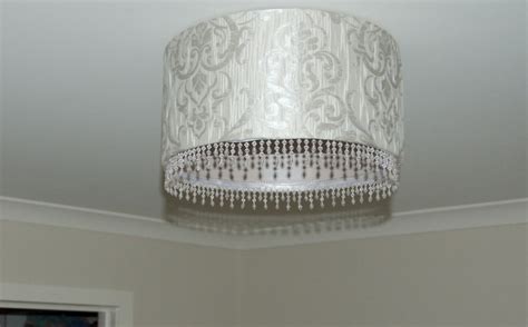 Diy Ceiling Lamp With Fabric Beads And Diamonds
