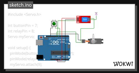 Motor Control Using Relay Wokwi Esp32 Stm32 Arduino Simulator