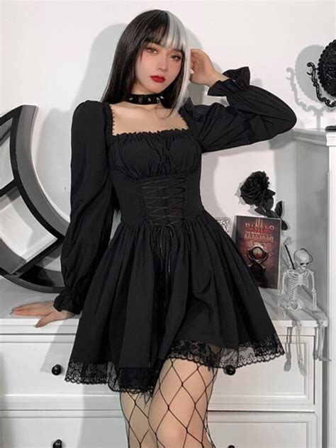 Emo Corset Dress Emo Kleidung