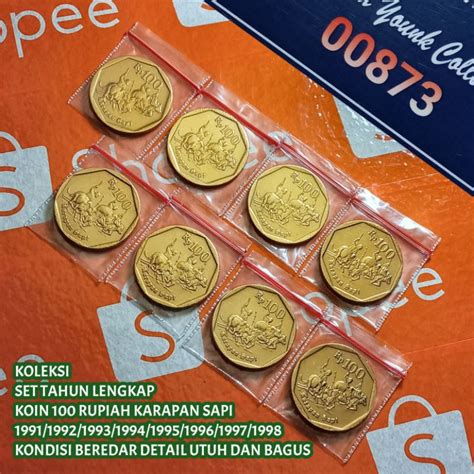 Jual Uang Kuno Koin 100 Rupiah Karapan Sapi Set Tahun Lengkap 1991 1998
