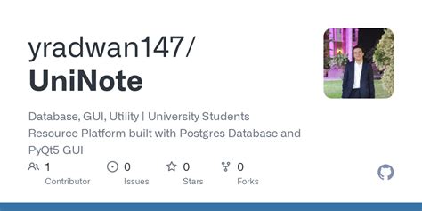 Github Yradwan Uninote Database Gui Utility University