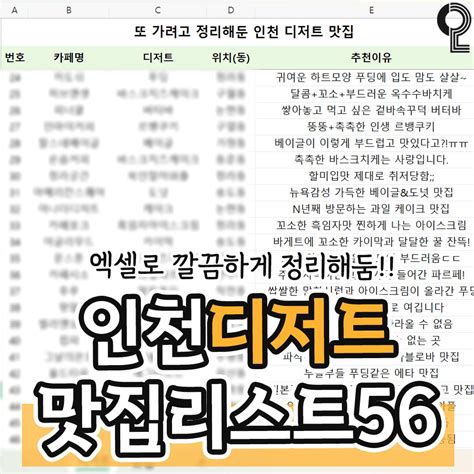 인천을 즐겨라 인천맛집 인천카페 인천술집 인천가볼만한곳 디저트덕후가 다음에 또 가려고 정리한📝 시즌메뉴인 경우 판매 중이지 않을 수 있으니 꼭 확인 후 방문해주세요