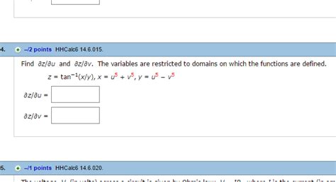 solved find partial differential z partial differential u