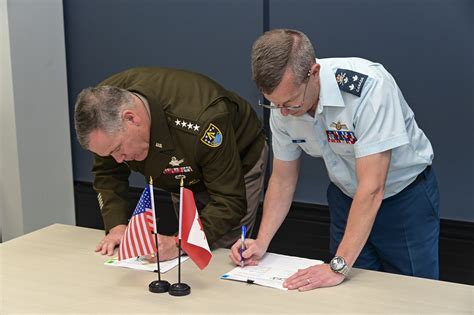 Usspacecom And Canada Sign Enhanced Space Cooperation Mou Space Operations Command Spoc