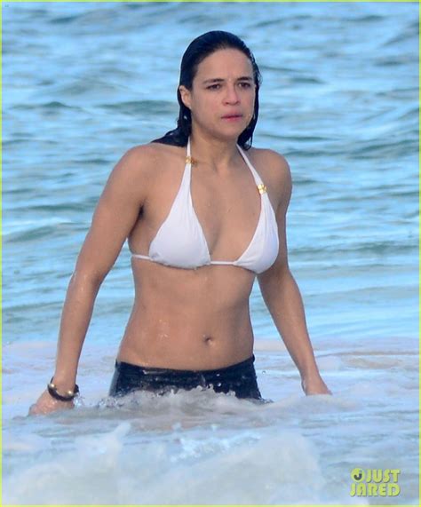 Michelle Rodriguez Shows Off Her Hairy Armpits During An Ocean Swim