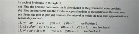 Solved In Each Of Problems 15 Through 18 A Find The Chegg