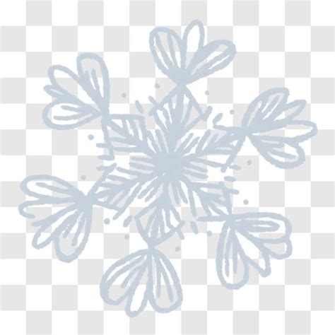 Download Hand Drawn Snowflake In The Shape Of An Ice Cube Pngs Online Creative Fabrica
