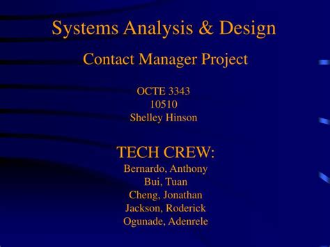 Ppt Systems Analysis And Design Powerpoint Presentation Free Download
