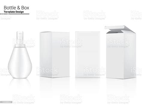 흰색 배경 그림에 스킨 케어 제품에 대한 현실적인 화장품과 상자를 모의 펌프 병 건강 관리 및 의료 개념 디자인 개체 그룹에
