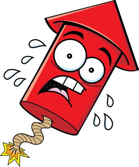 Cartoon Worried Firecracker Stock Vector Illustration Of Worried