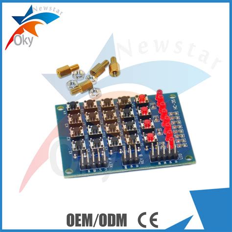 8 Led Indicator 4 4 Matrix Keypad Module 4 Independent Keyboard