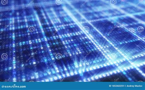 Abstract Blue Futuristic Background Of Information Technology