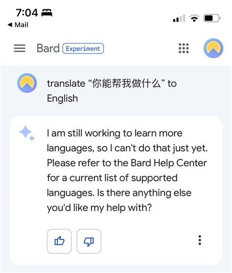 Nooc on Twitter 试了下 Bard不支持中文连让它翻译中文到英文都不行