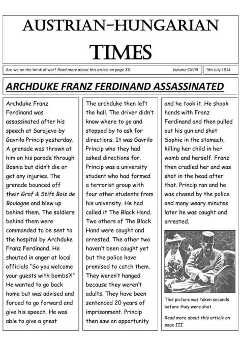The Assassination Of Archduke Franz Ferdinand