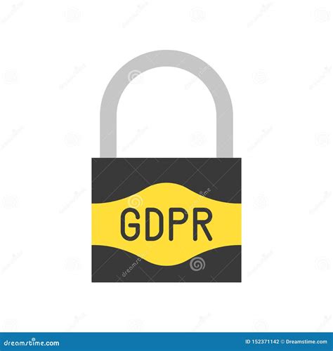 Gdpr General Data Protection Regulation Icon Flat Style Stock Vector Illustration Of Flat