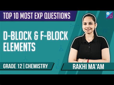 D Block Elements Iit Jee Study Material With Properties And Examples